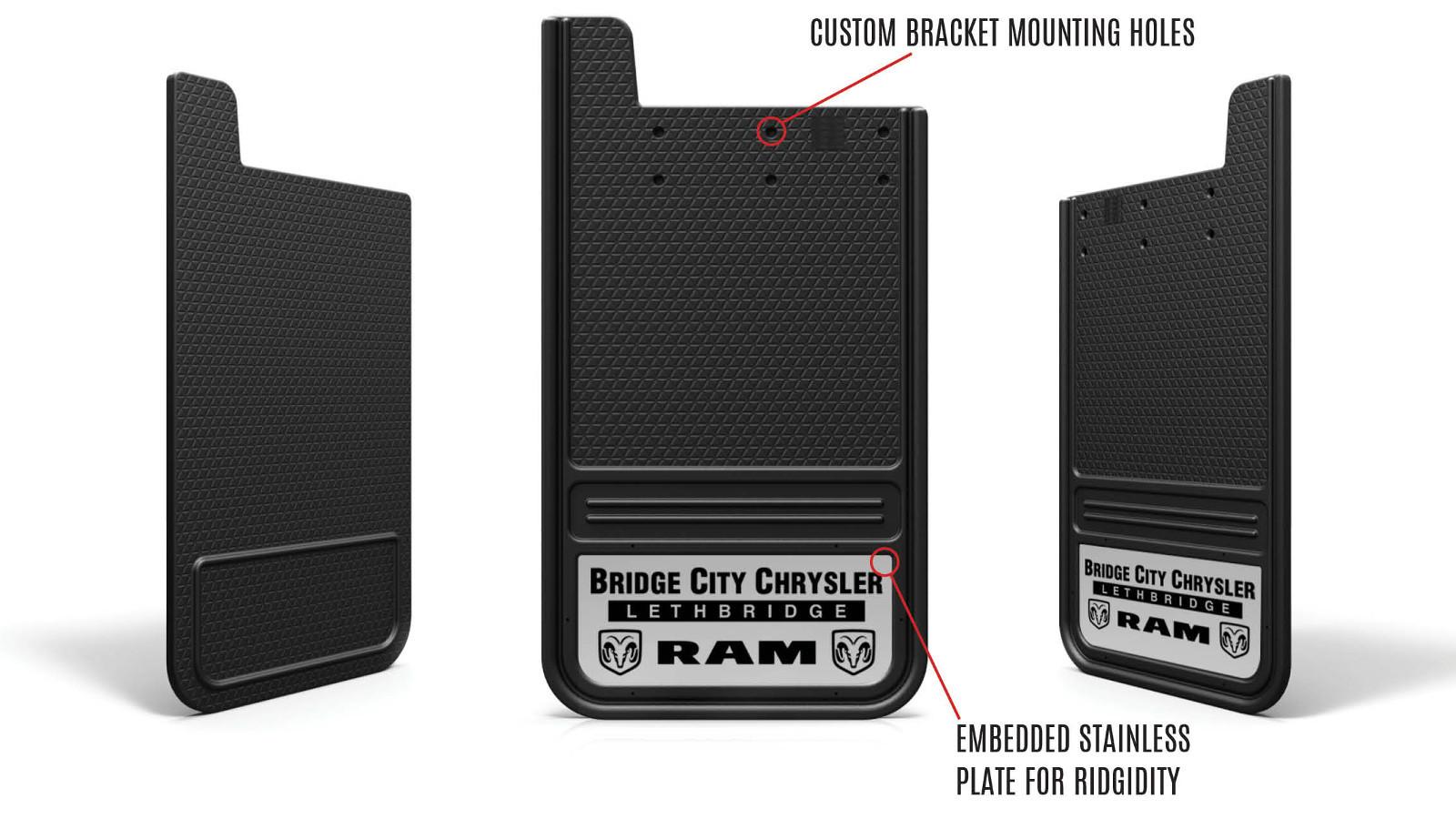 Truck Hardware - Truck Hardware Razorback Custom Logo Mud Flaps